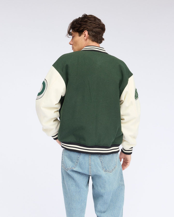 Annivarsity Jacket Green Patched | Dr Denim Jeans Australia – Dr Denim ...