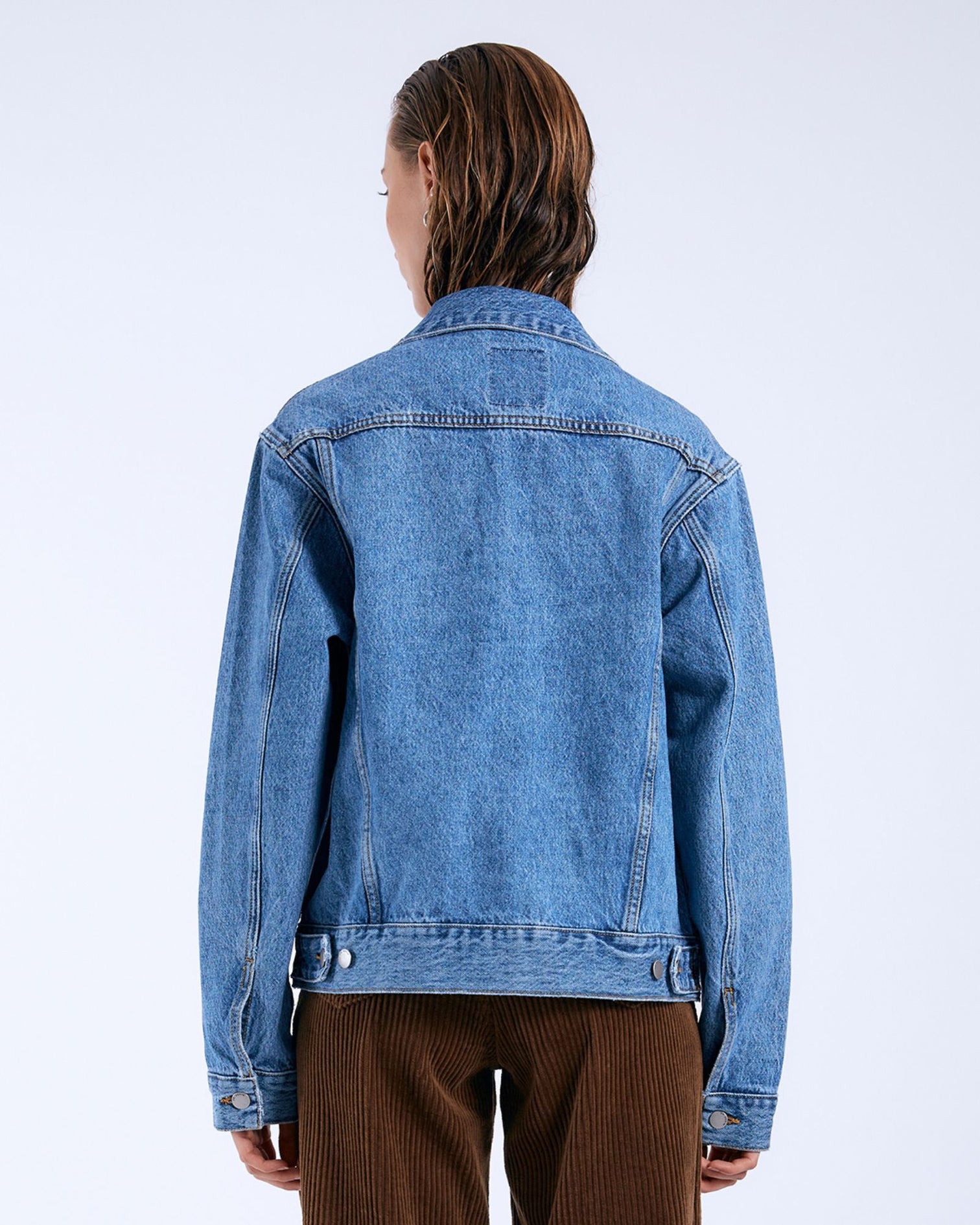 Joey Trucker Jacket - Stream Sky Retro – Dr Denim Jeans - Australia & NZ