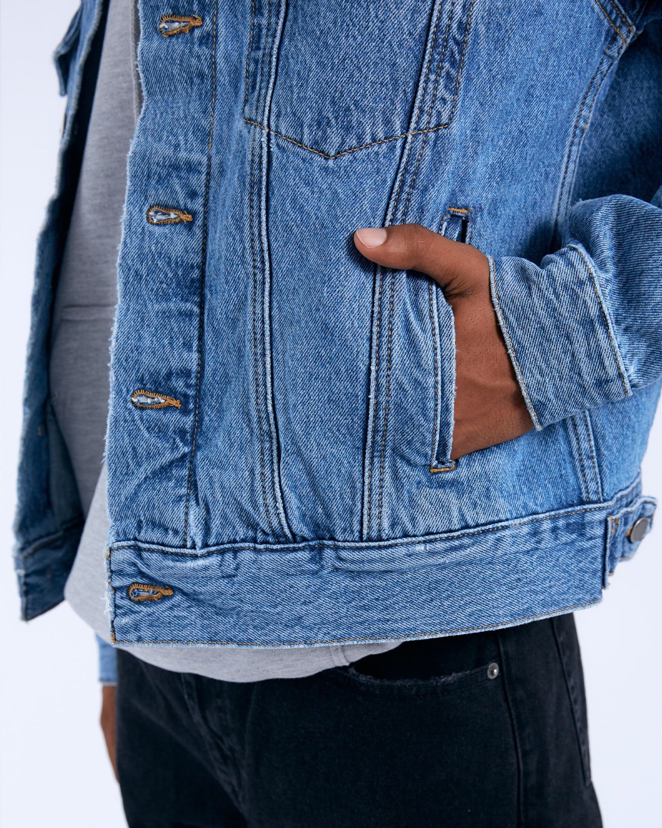 Joey Trucker Jacket - Stream Sky Retro – Dr Denim Jeans - Australia & NZ